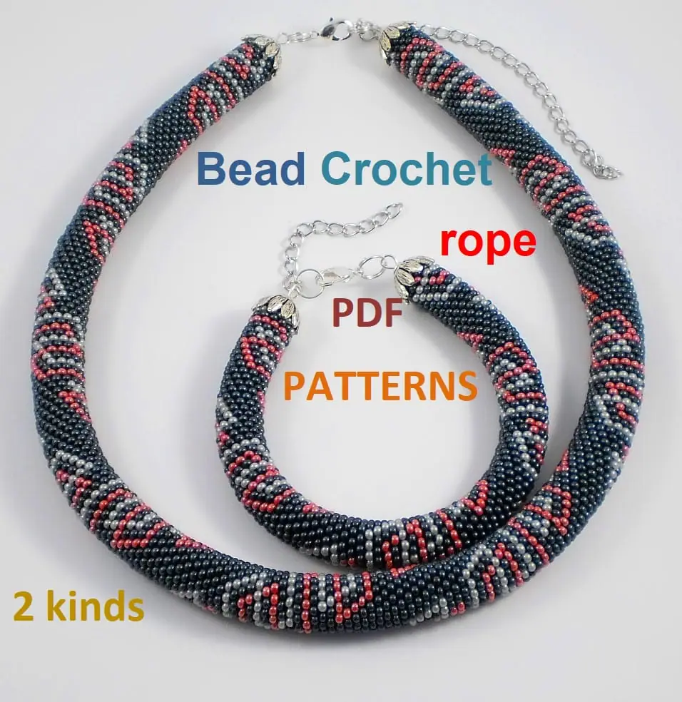 Bead Crochet Rope patterns,Spiral Harness - Crealandia