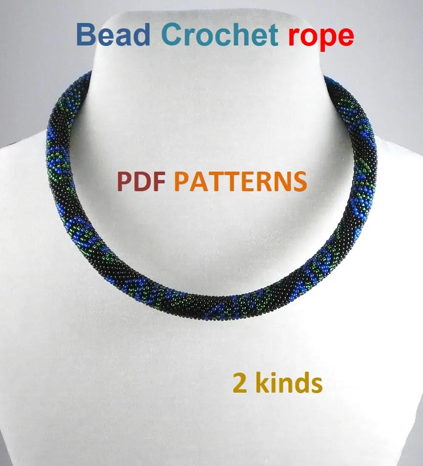 Bead Crochet Rope patterns,Spiral Harness - Crealandia