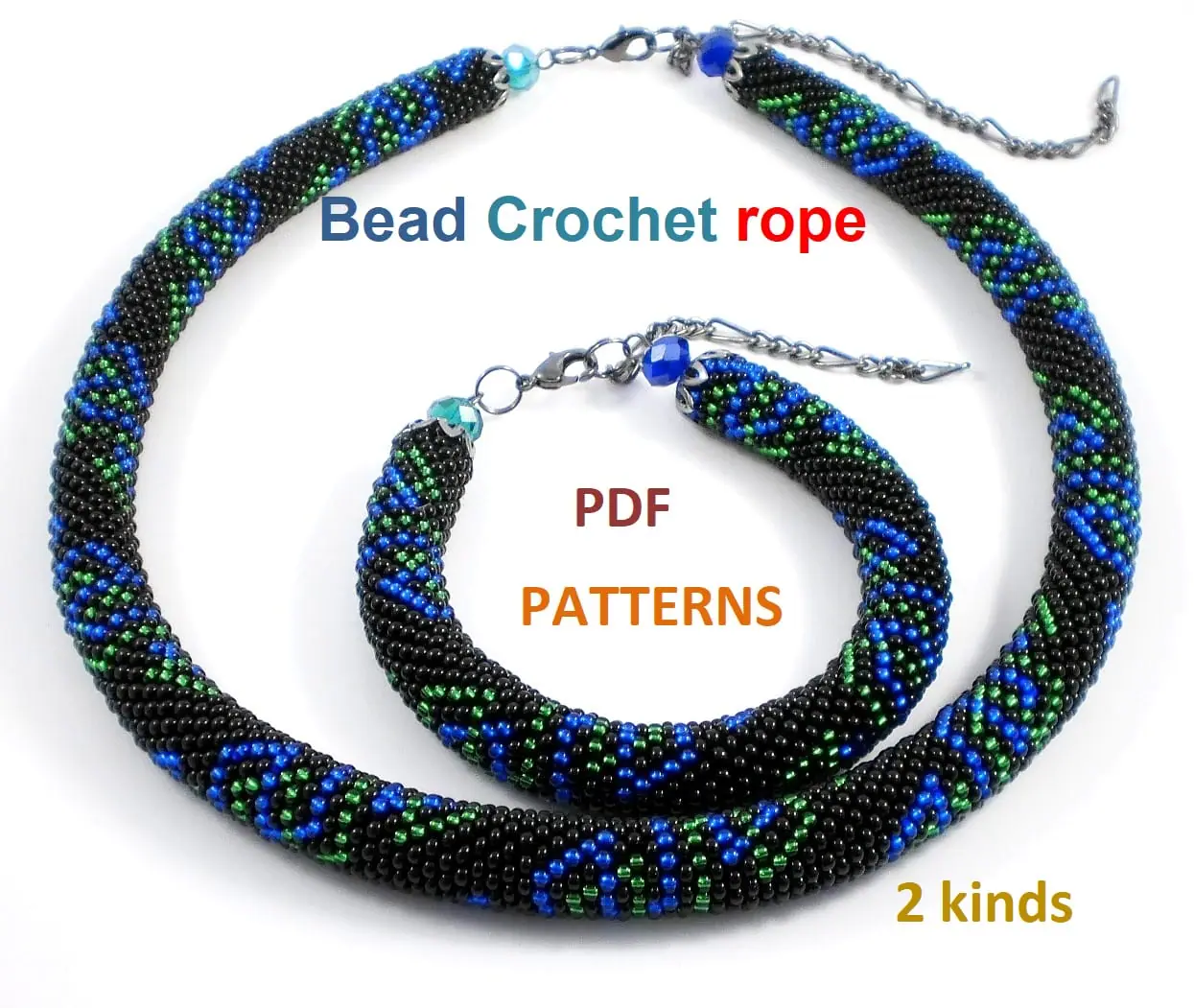 Bead Crochet Rope patterns,Spiral Harness - Crealandia