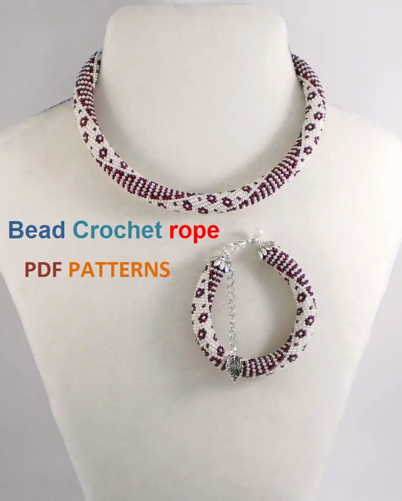Bead Crochet Rope patterns,Spiral Harness - Crealandia