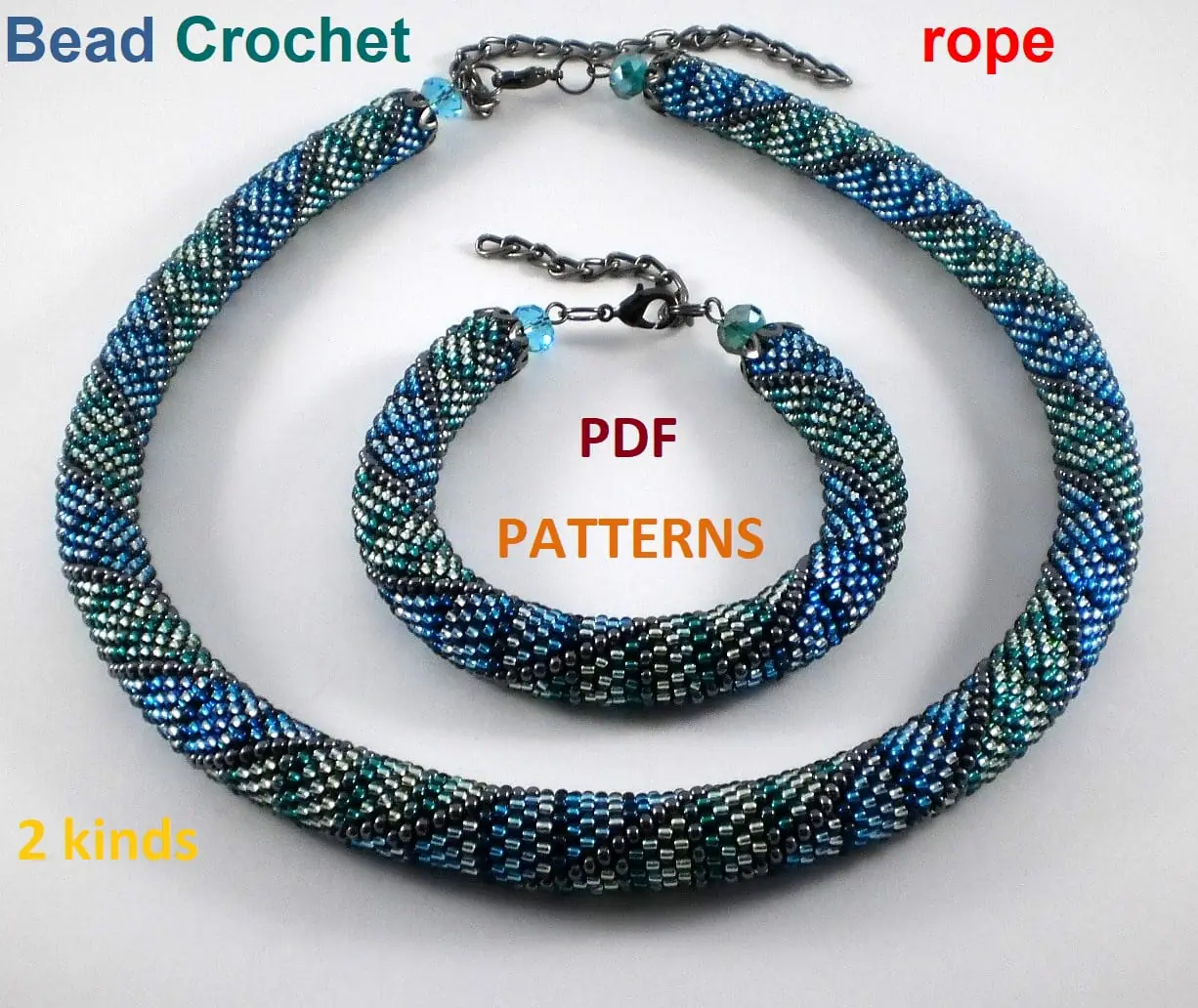 Bead Crochet Rope patterns,Spiral Harness - Crealandia