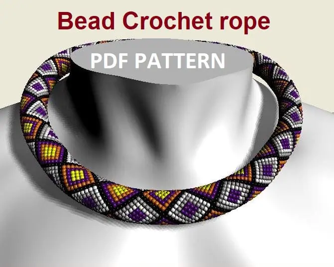 Bead Crochet Rope patterns,Spiral Harness - Crealandia