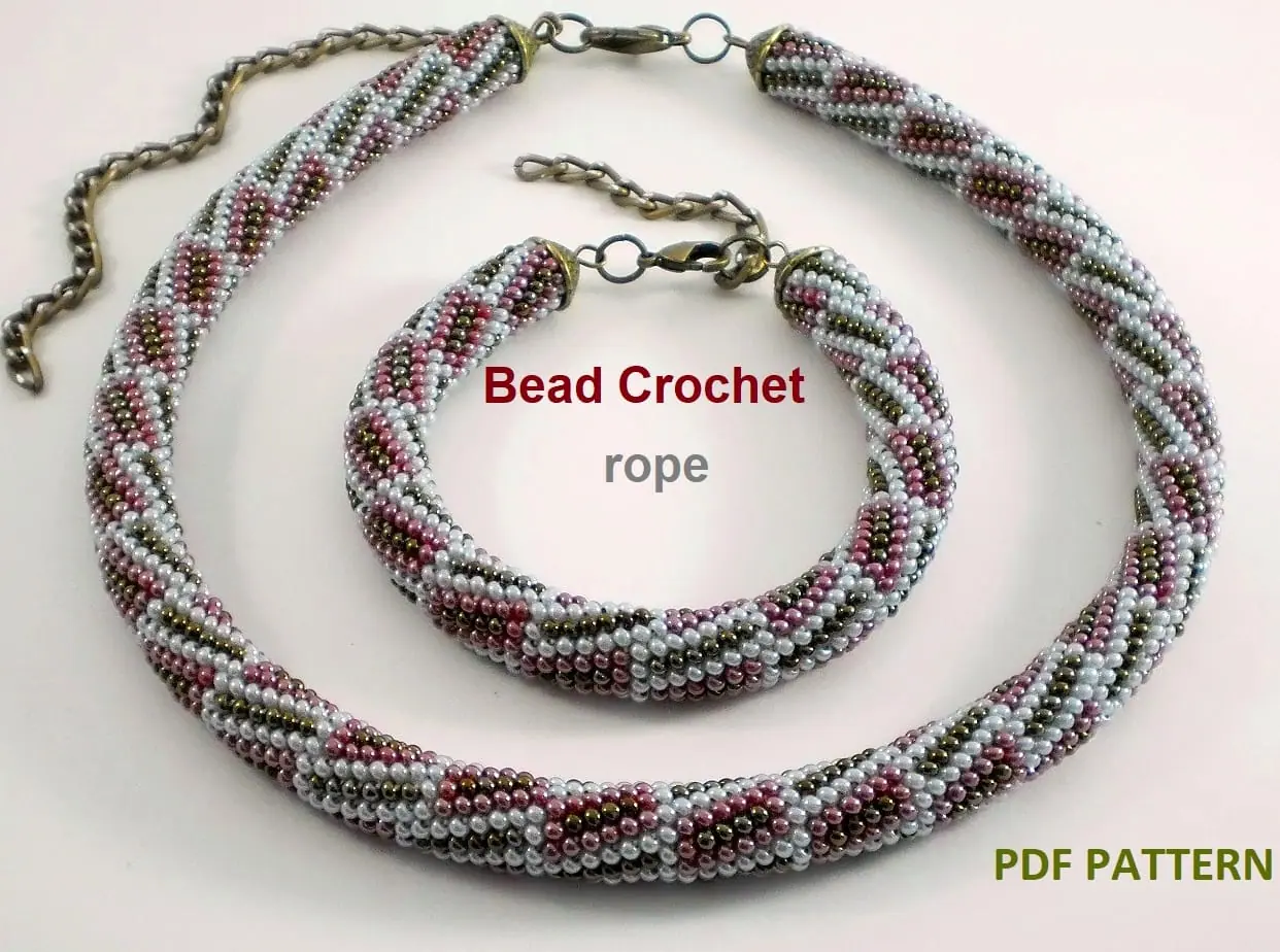 Bead Crochet Rope patterns,Spiral Harness - Crealandia