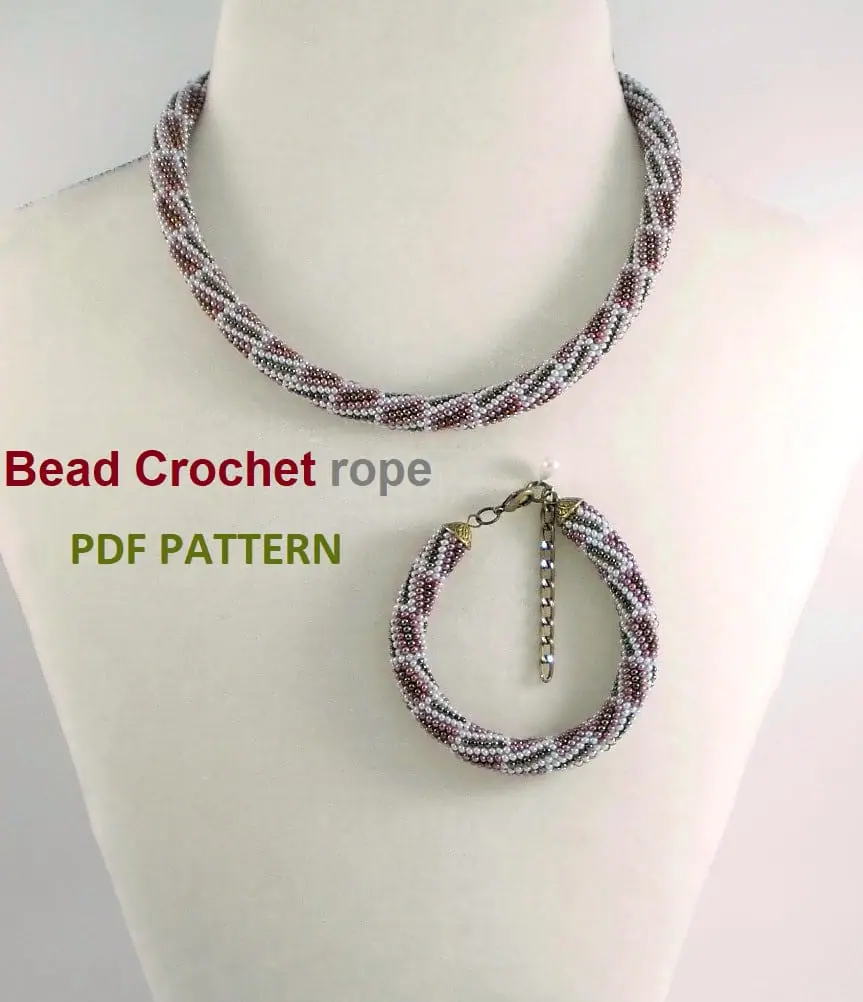Bead Crochet Rope patterns,Spiral Harness - Crealandia