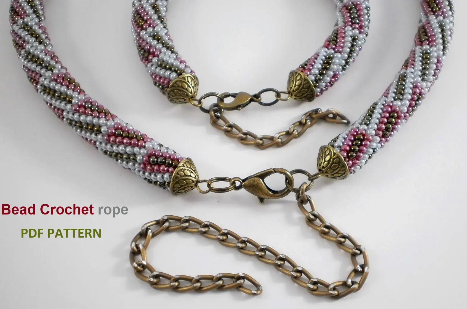 Bead Crochet Rope patterns,Spiral Harness - Crealandia