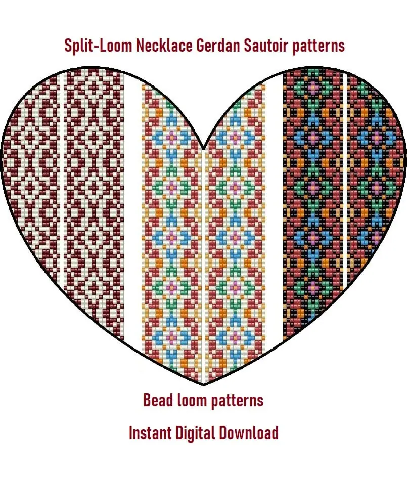 Bead Gerdan-Split-Loom Necklace patterns - Crealandia