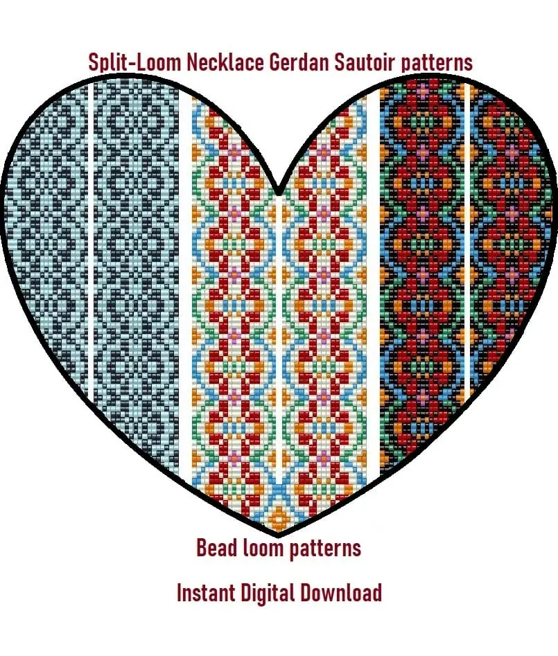 Bead loom patterns Gerdan-Split-Loom Necklace,weaving - Crealandia