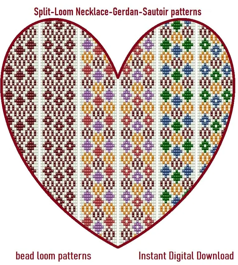 Bead loom patterns Gerdan-Split-Loom Necklace,weaving - Crealandia