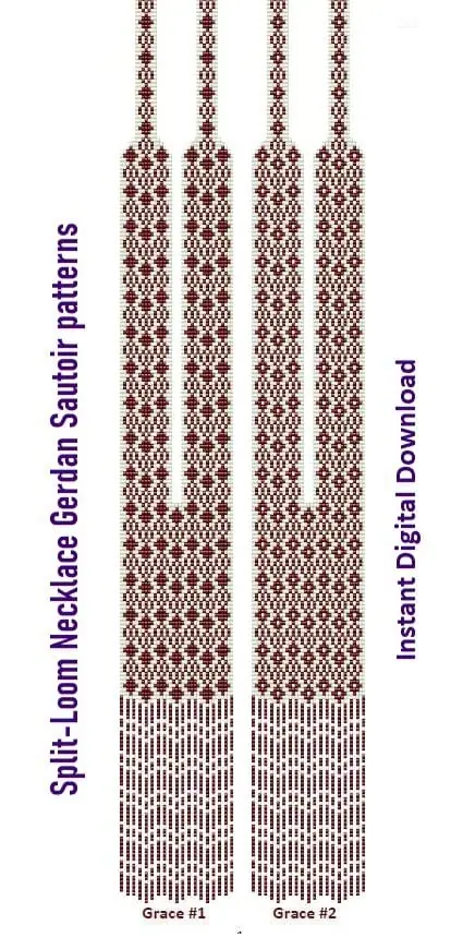 Bead loom patterns Gerdan-Split-Loom Necklace,weaving - Crealandia