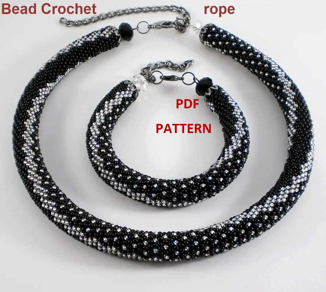 Bead Crochet Rope patterns,Spiral Harness - Crealandia
