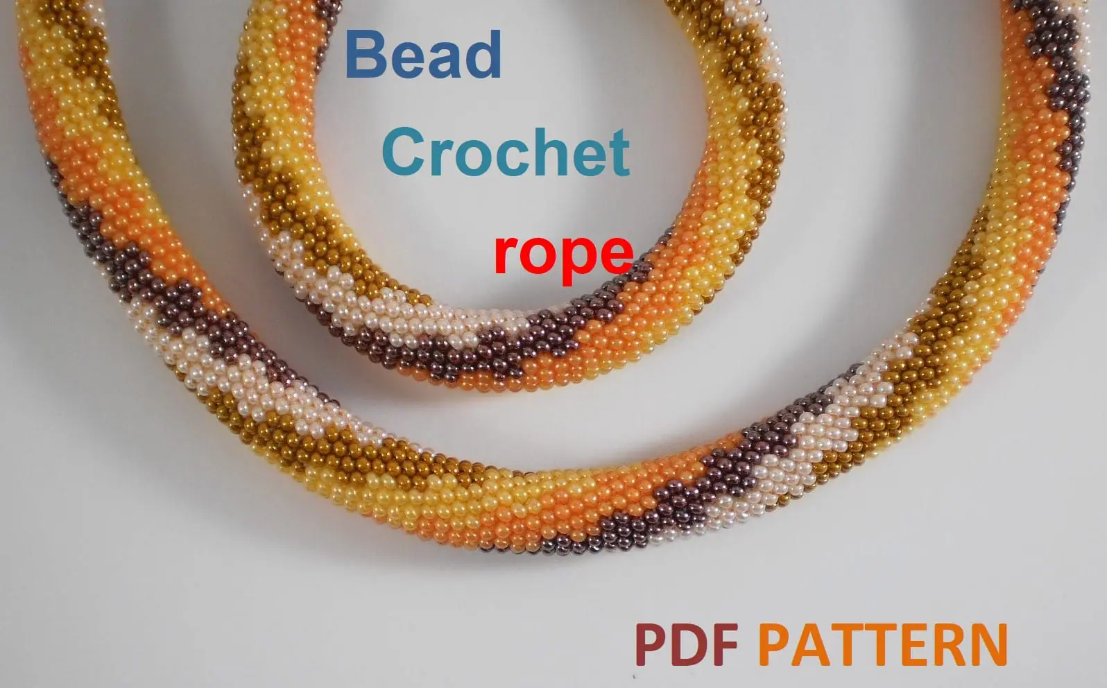 Bead Crochet Rope patterns, Spiral Harness - Crealandia