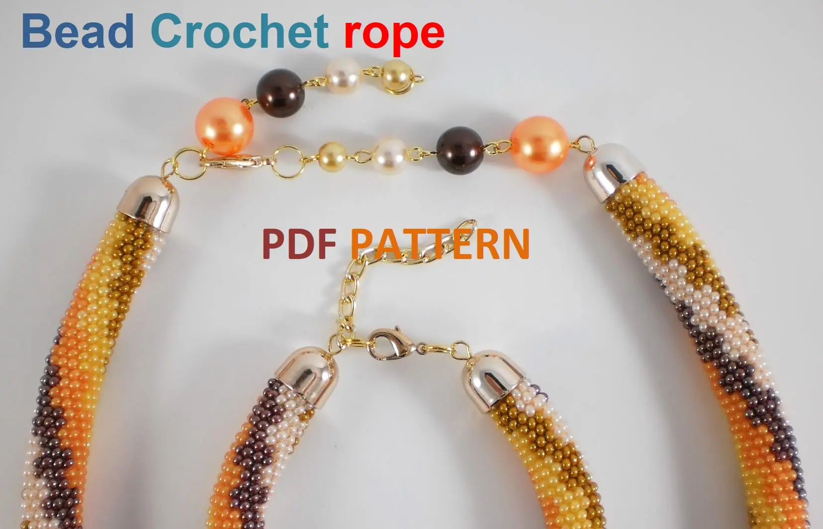 Bead Crochet Rope patterns, Spiral Harness - Crealandia