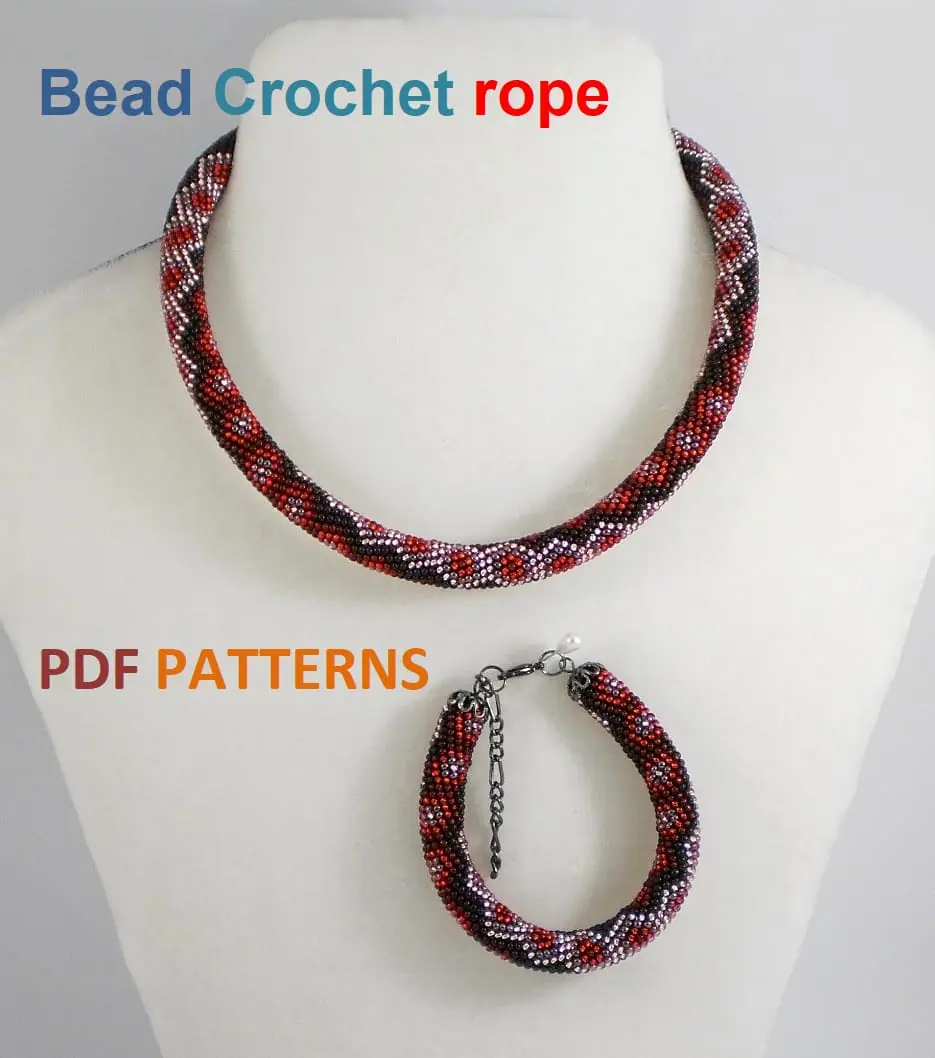 Bead Crochet Rope patterns,Spiral Harness - Crealandia