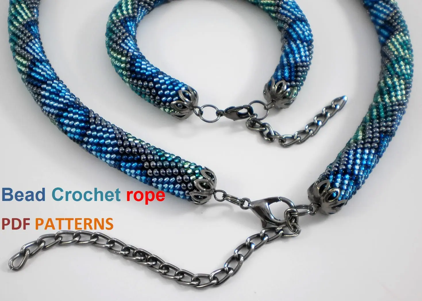 Bead Crochet Rope patterns,Spiral Harness - Crealandia