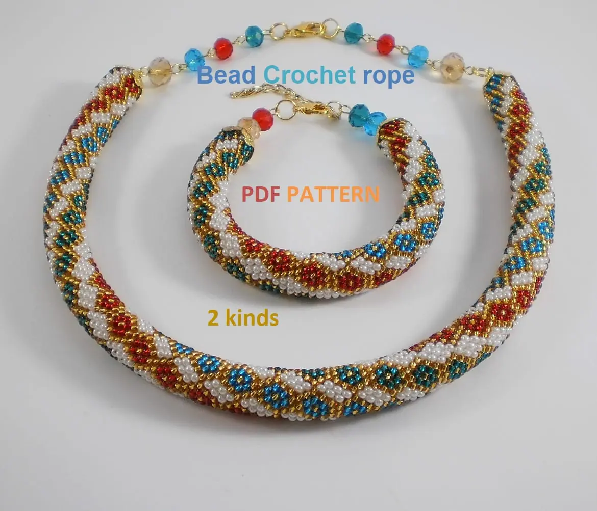 Bead Crochet Rope patterns,Spiral Harness - Crealandia