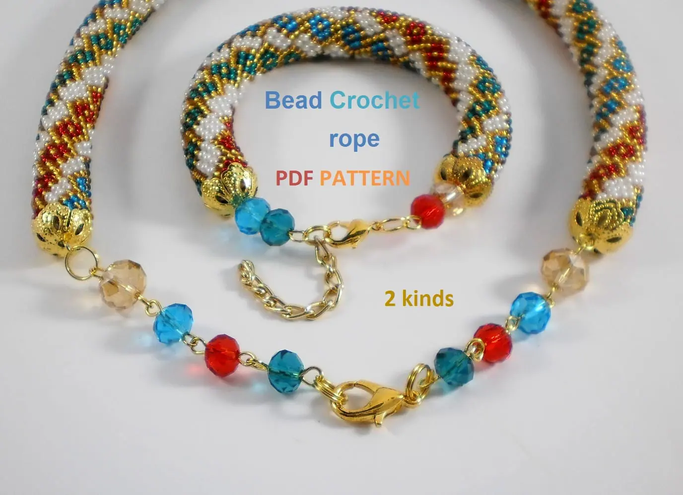 Bead Crochet Rope patterns,Spiral Harness - Crealandia