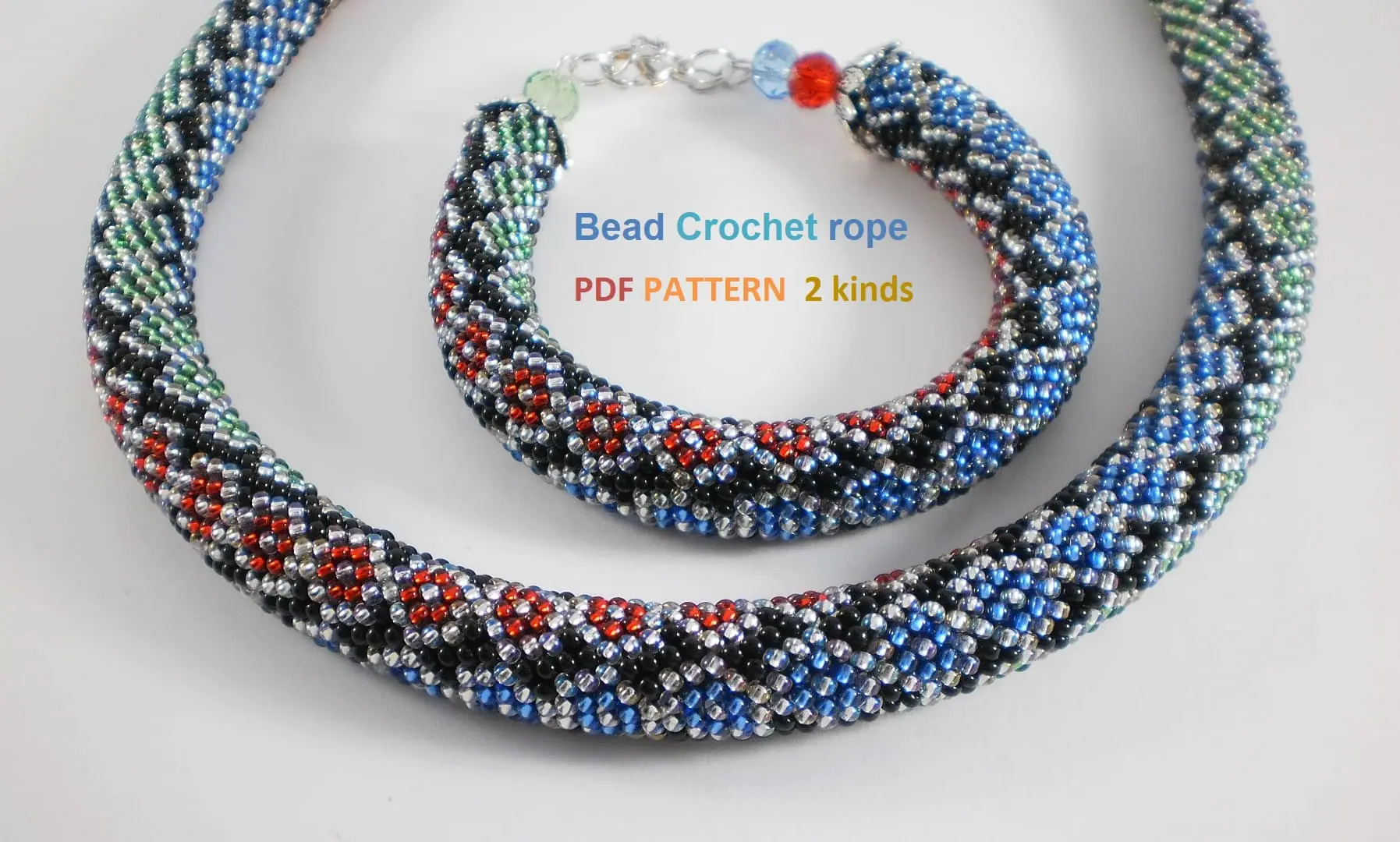 Bead Crochet Rope patterns,Spiral Harness - Crealandia