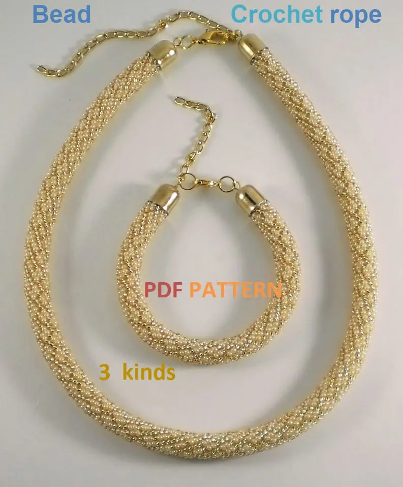 Bead Crochet Rope patterns,Spiral Harness - Crealandia
