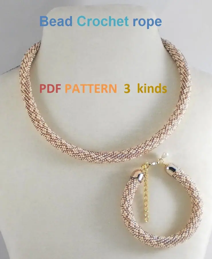 Bead Crochet Rope patterns,Spiral Harness - Crealandia