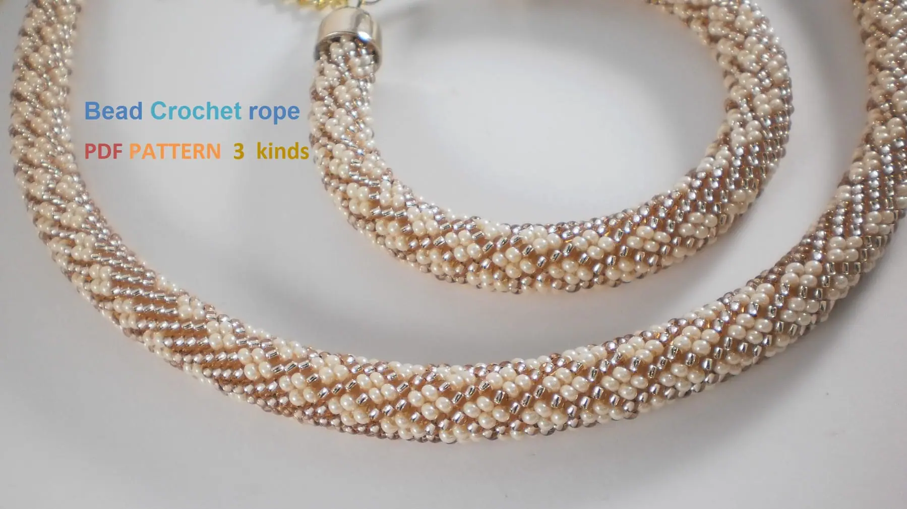 Bead Crochet Rope patterns,Spiral Harness - Crealandia
