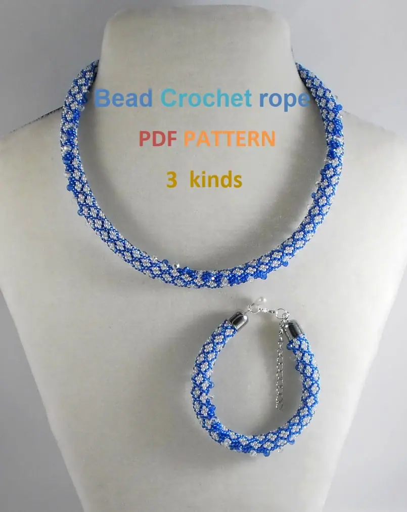 Bead Crochet Rope patterns,Spiral Harness - Crealandia