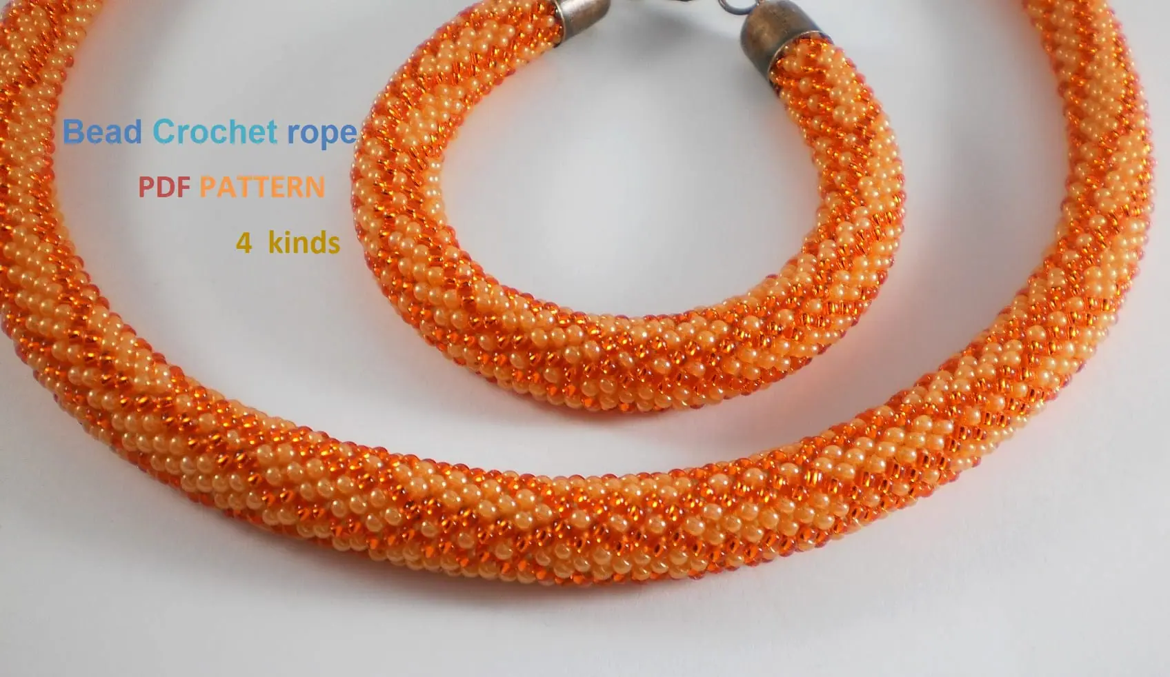 Bead crochet rope patterns, Spiral Harness - Crealandia