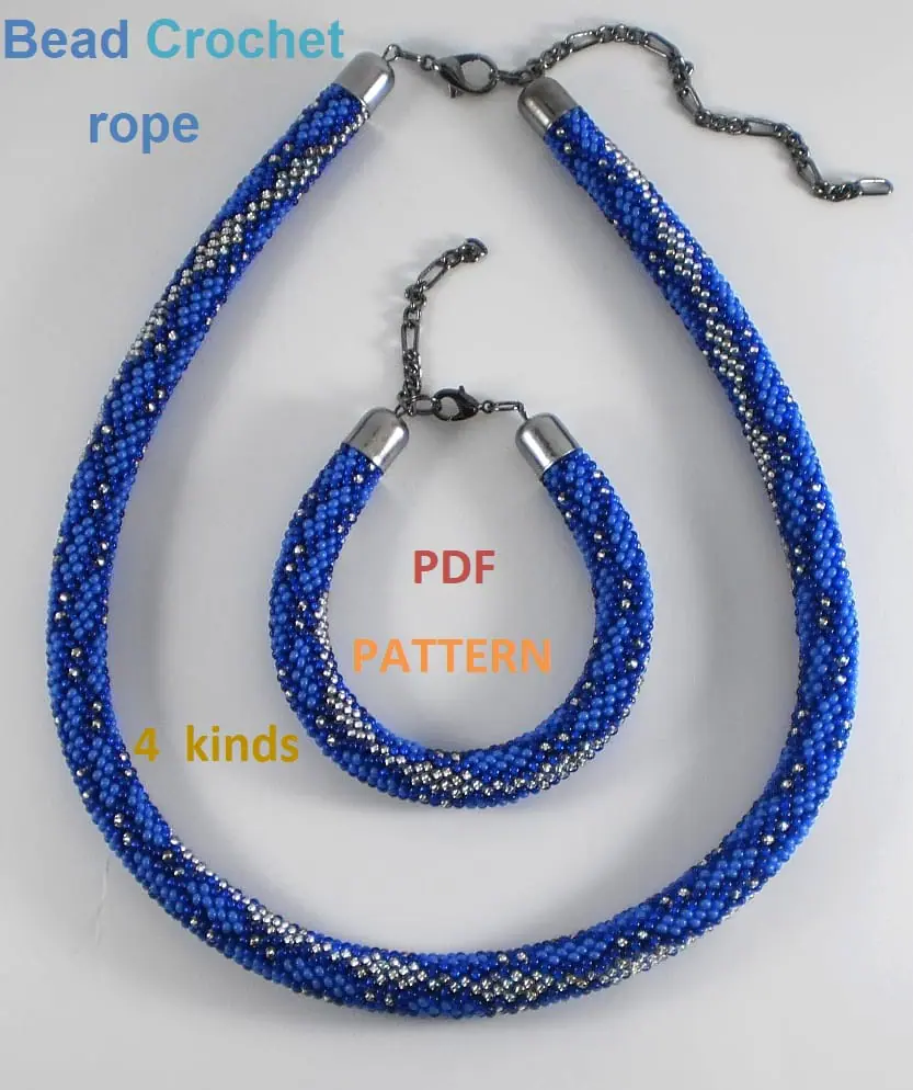 Bead crochet rope patterns, Spiral Harness - Crealandia