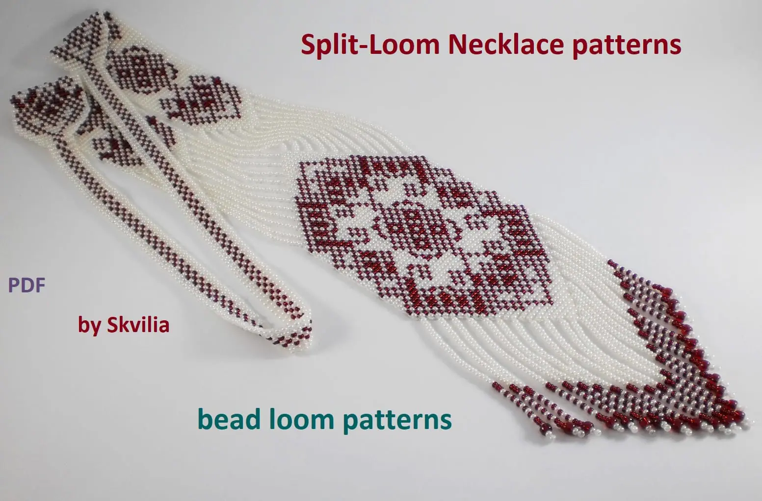 Gerdan-Split-Loom Necklace,Beaded Sautoirs,weaving - Crealandia