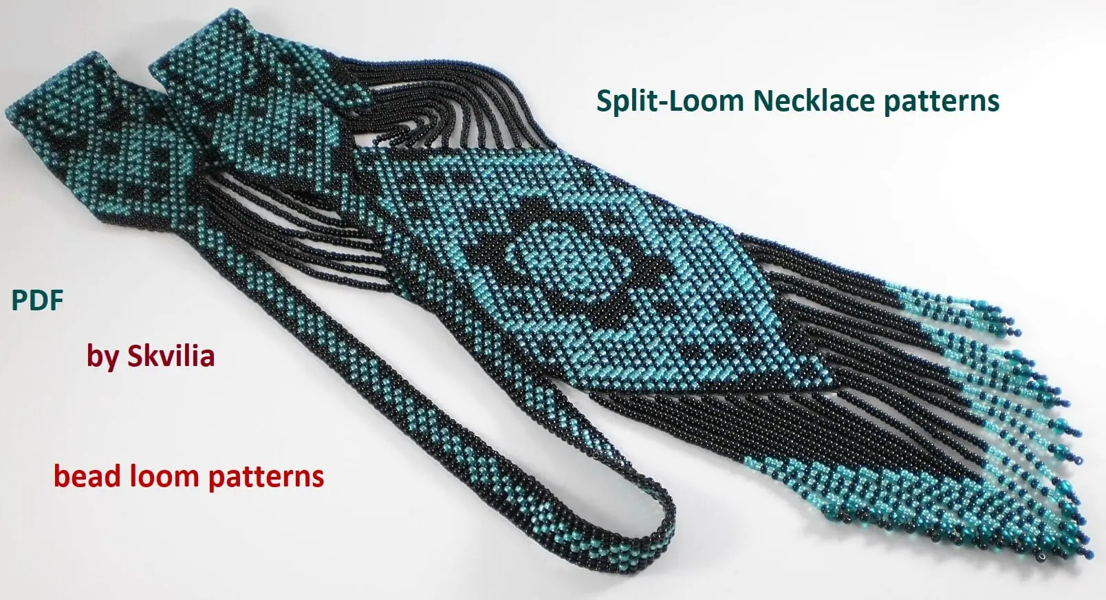 Gerdan-Split-Loom Necklace,Beaded Sautoirs,weaving - Crealandia