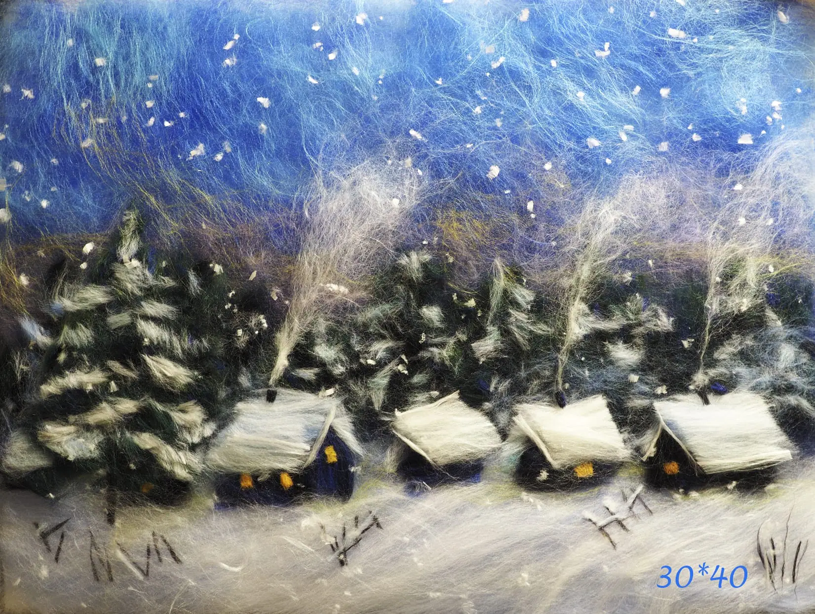 Handmade Winter Landscape Art with Wool | Nature Inspired Paintin ...