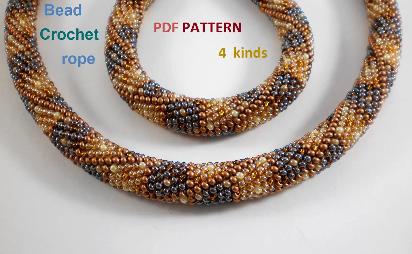 Bead Crochet Rope patterns,Spiral Harness - Crealandia