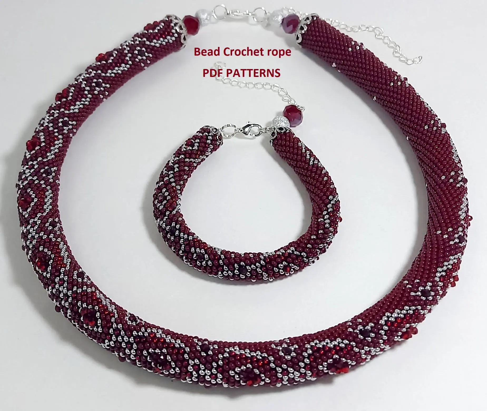 Bead Crochet Rope patterns,Spiral Harness - Crealandia