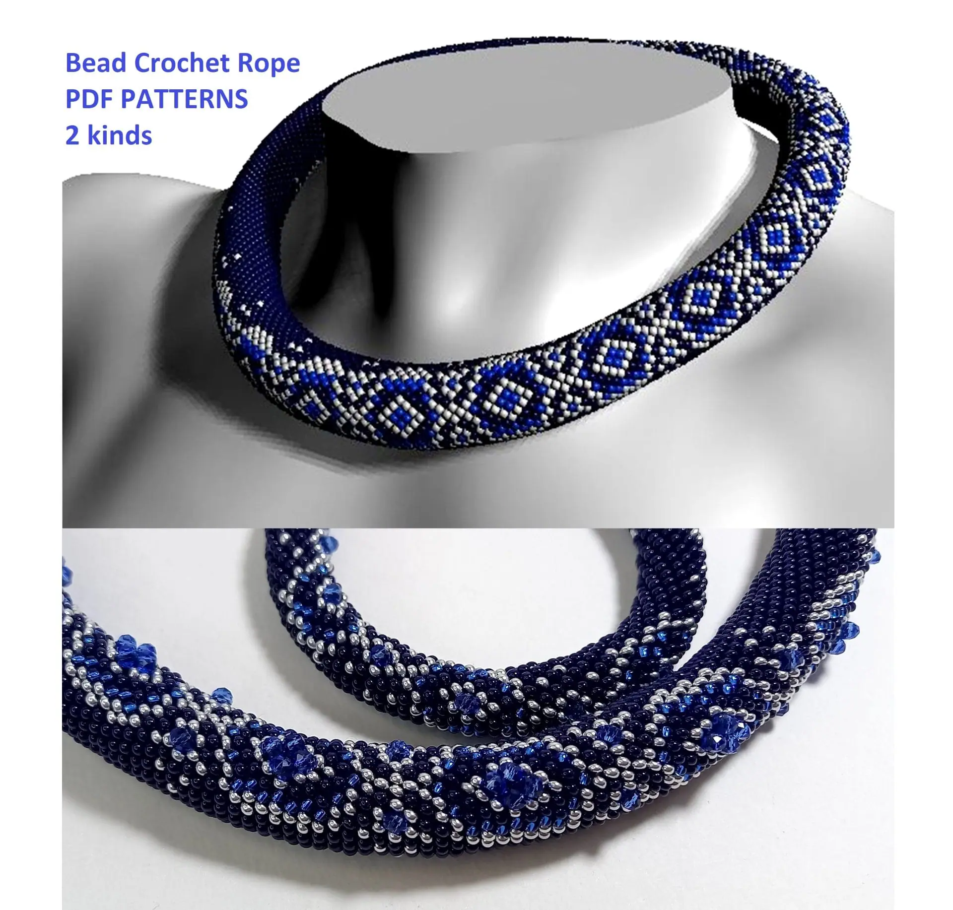 Bead Crochet Rope patterns,Spiral Harness - Crealandia