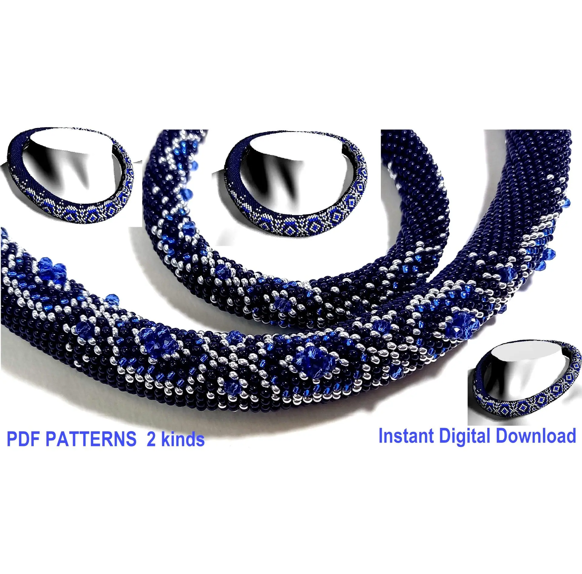 Bead Crochet Rope patterns,Spiral Harness - Crealandia