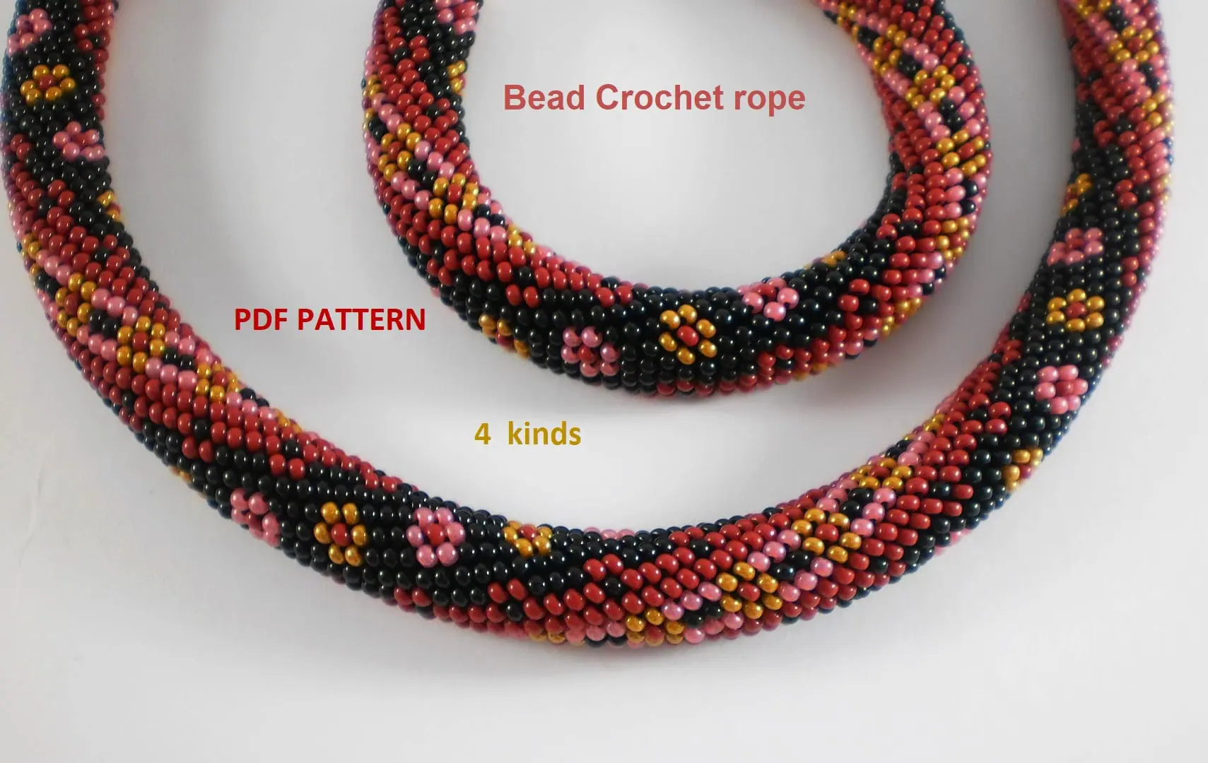 Bead Crochet Rope patterns,Spiral Harness - Crealandia
