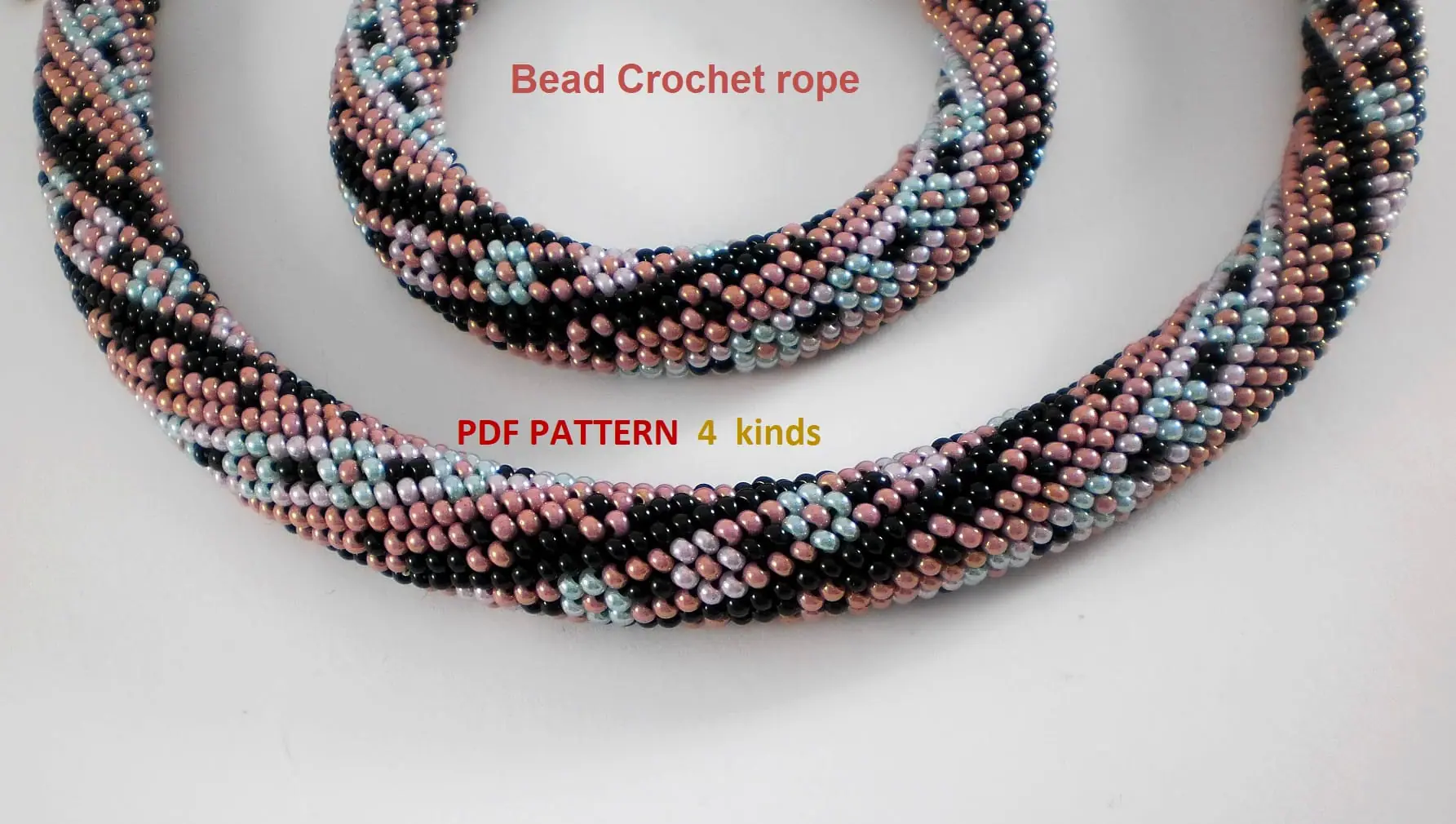 Bead Crochet Rope patterns,Spiral Harness - Crealandia