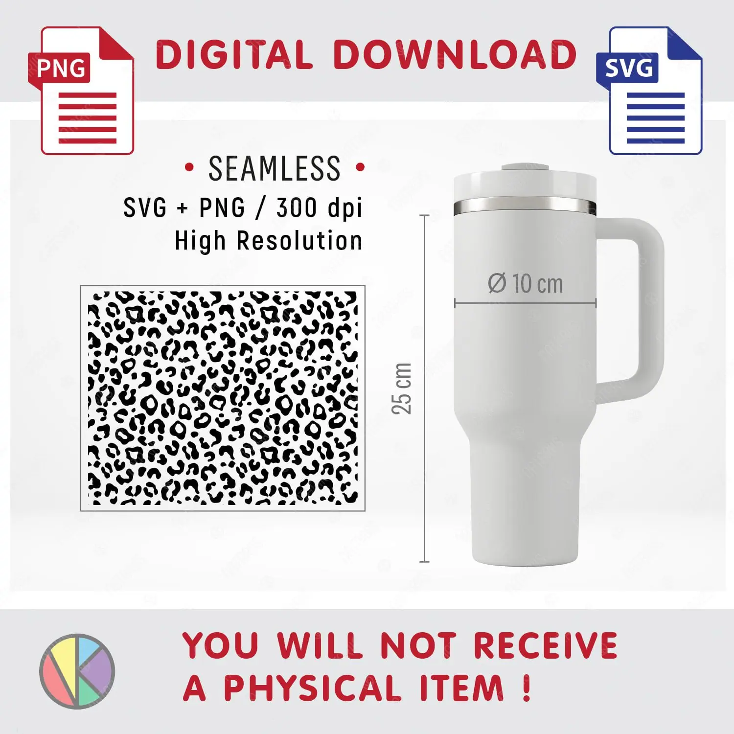 Leopard Print Pattern - Laser Engraved - 40oz Quencher Tumbler ...