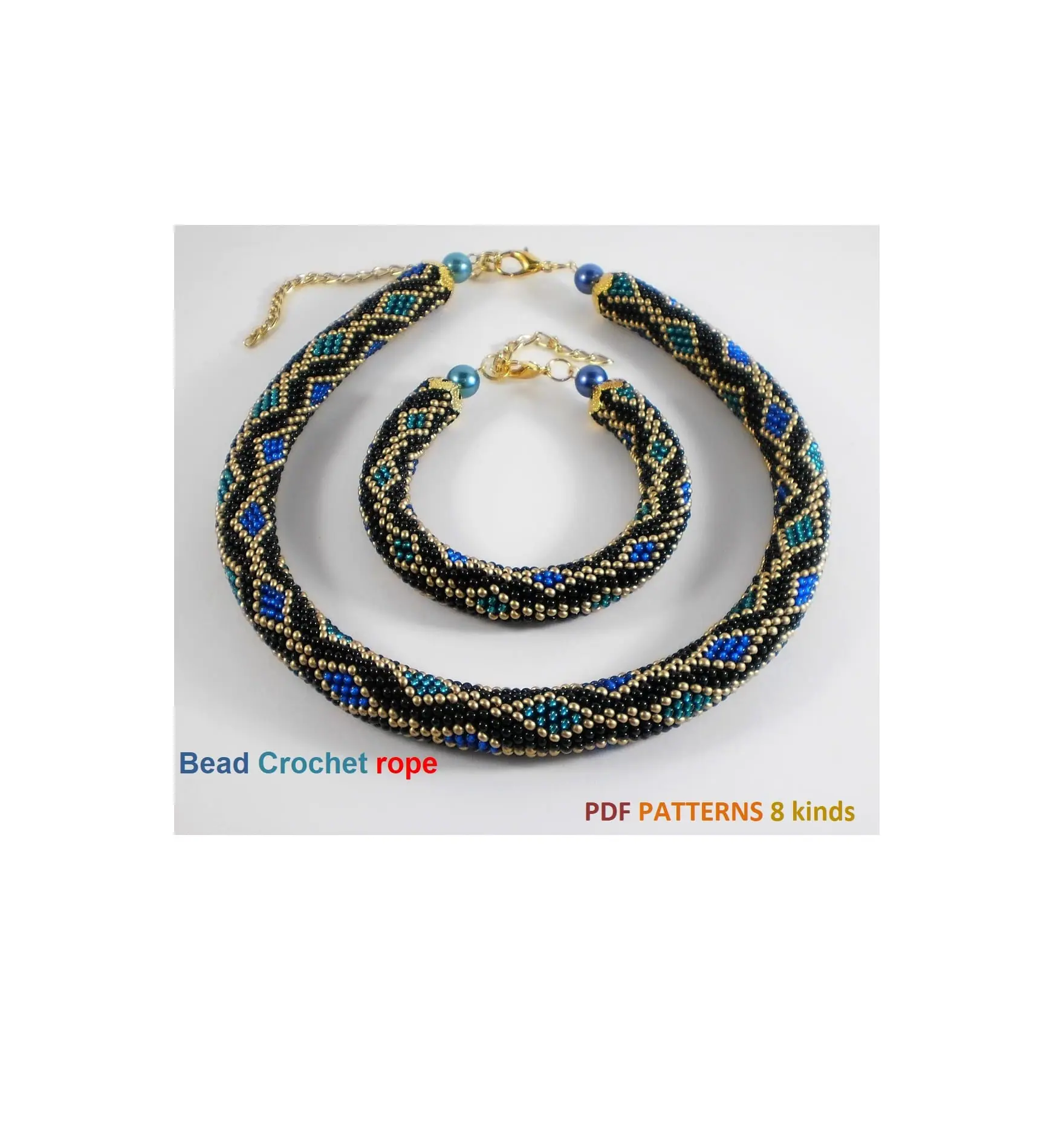 Bead Crochet Rope patterns,Spiral Harness - Crealandia