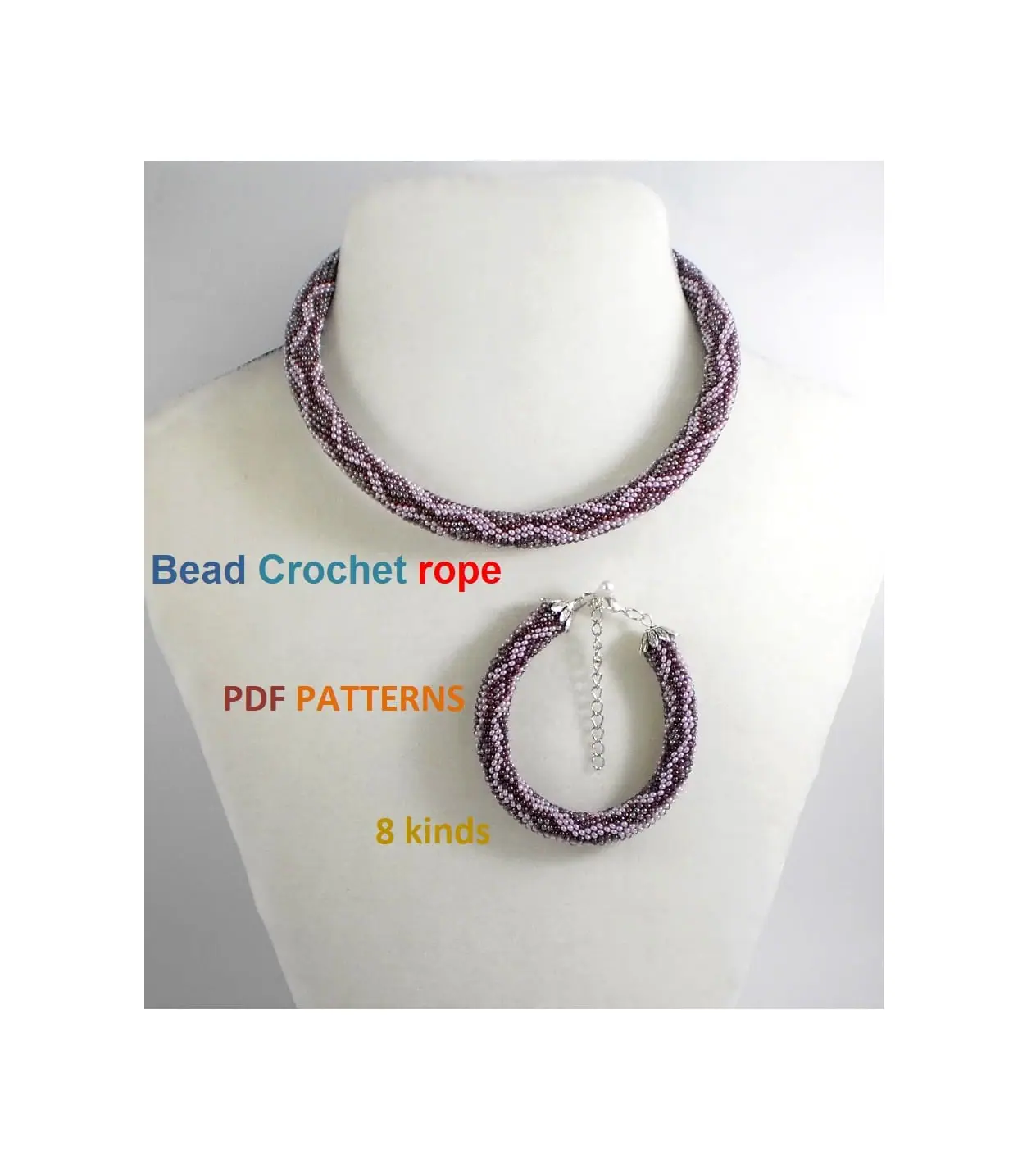 Bead Crochet Rope patterns,Spiral Harness - Crealandia