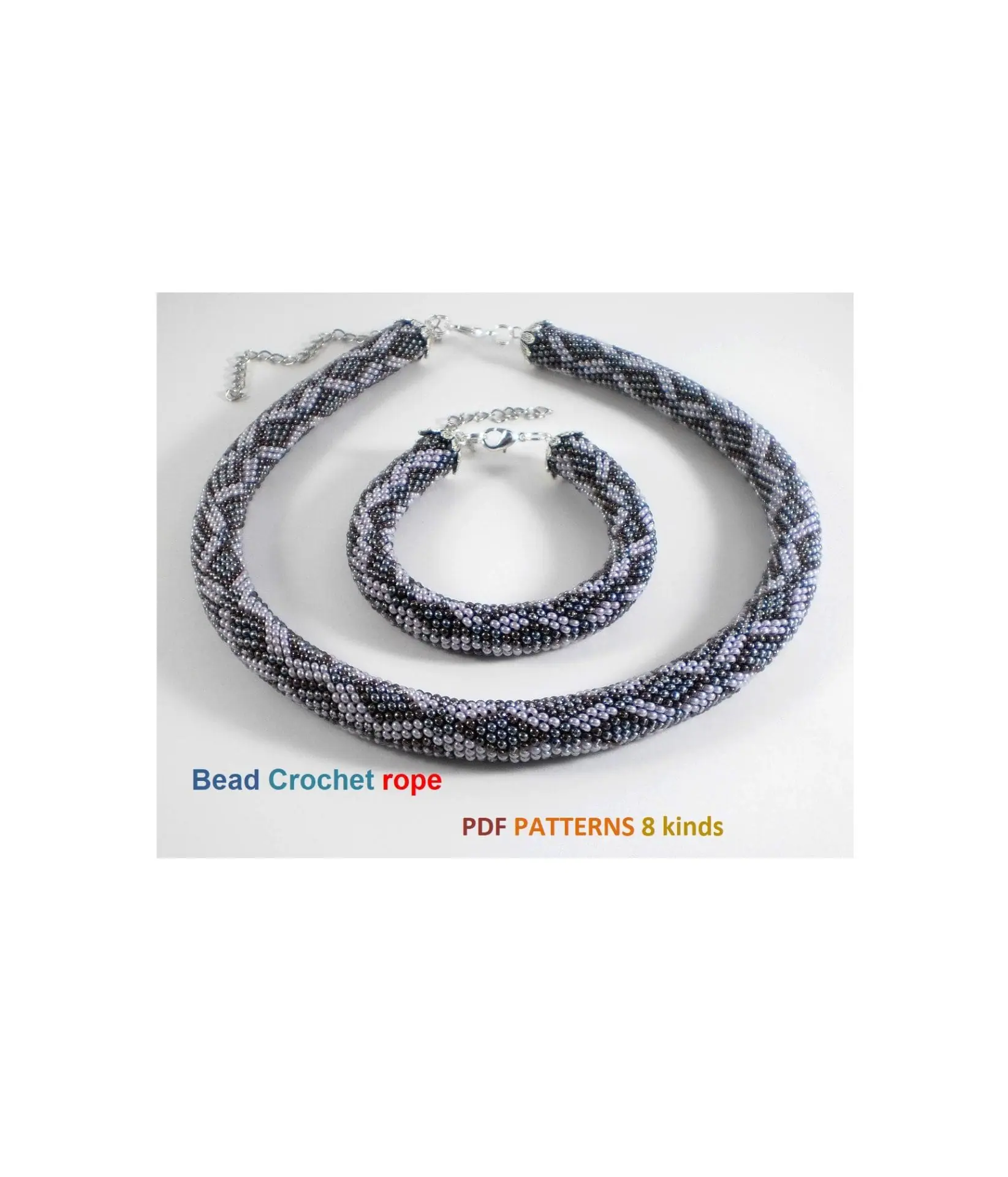 Bead Crochet Rope patterns,Spiral Harness - Crealandia