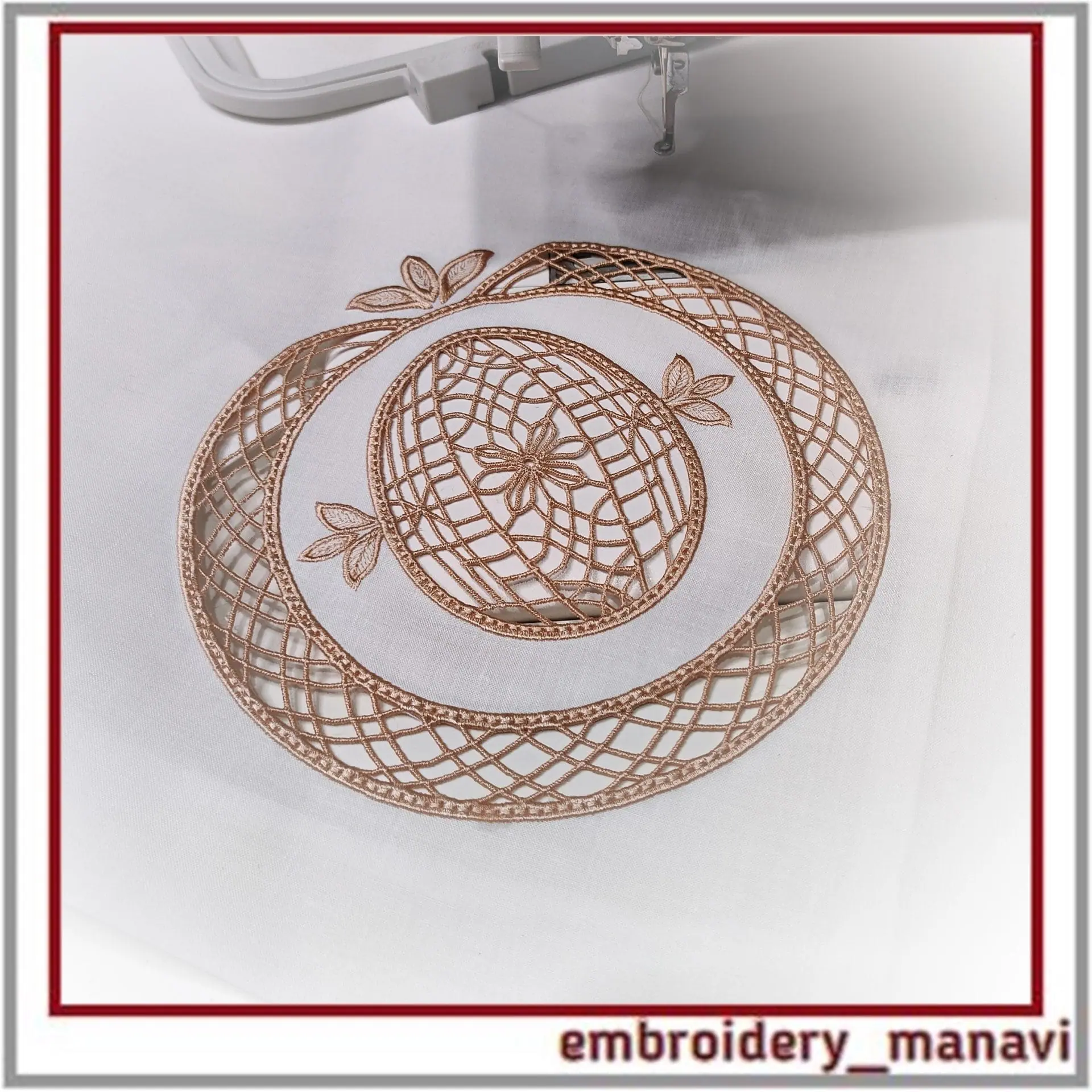 Easter Lace Egg Cutwork machine embroidery design - Crealandia