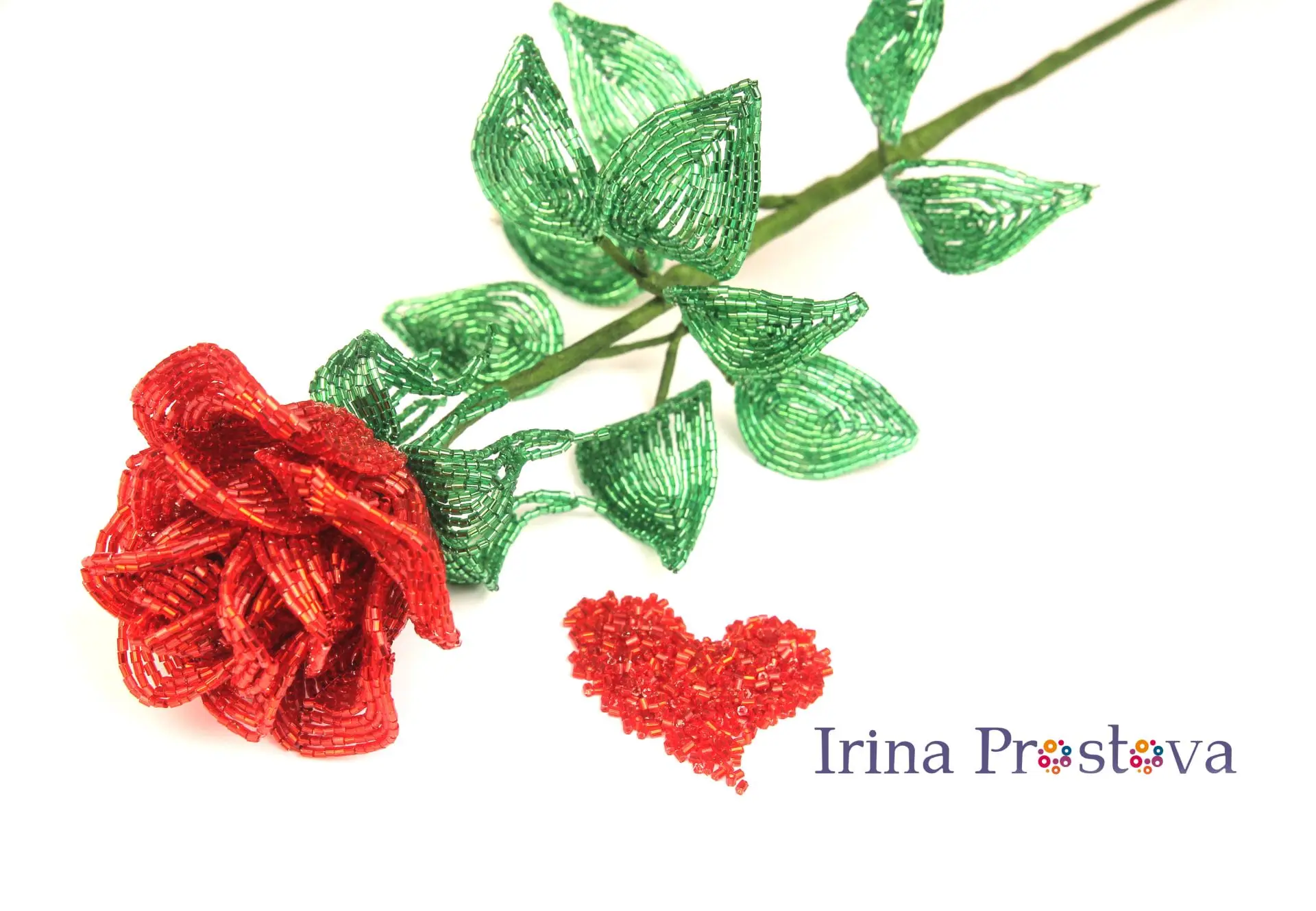 French Beaded Rose, Beaded Flowers pattern, Seed bead patterns - Crealandia