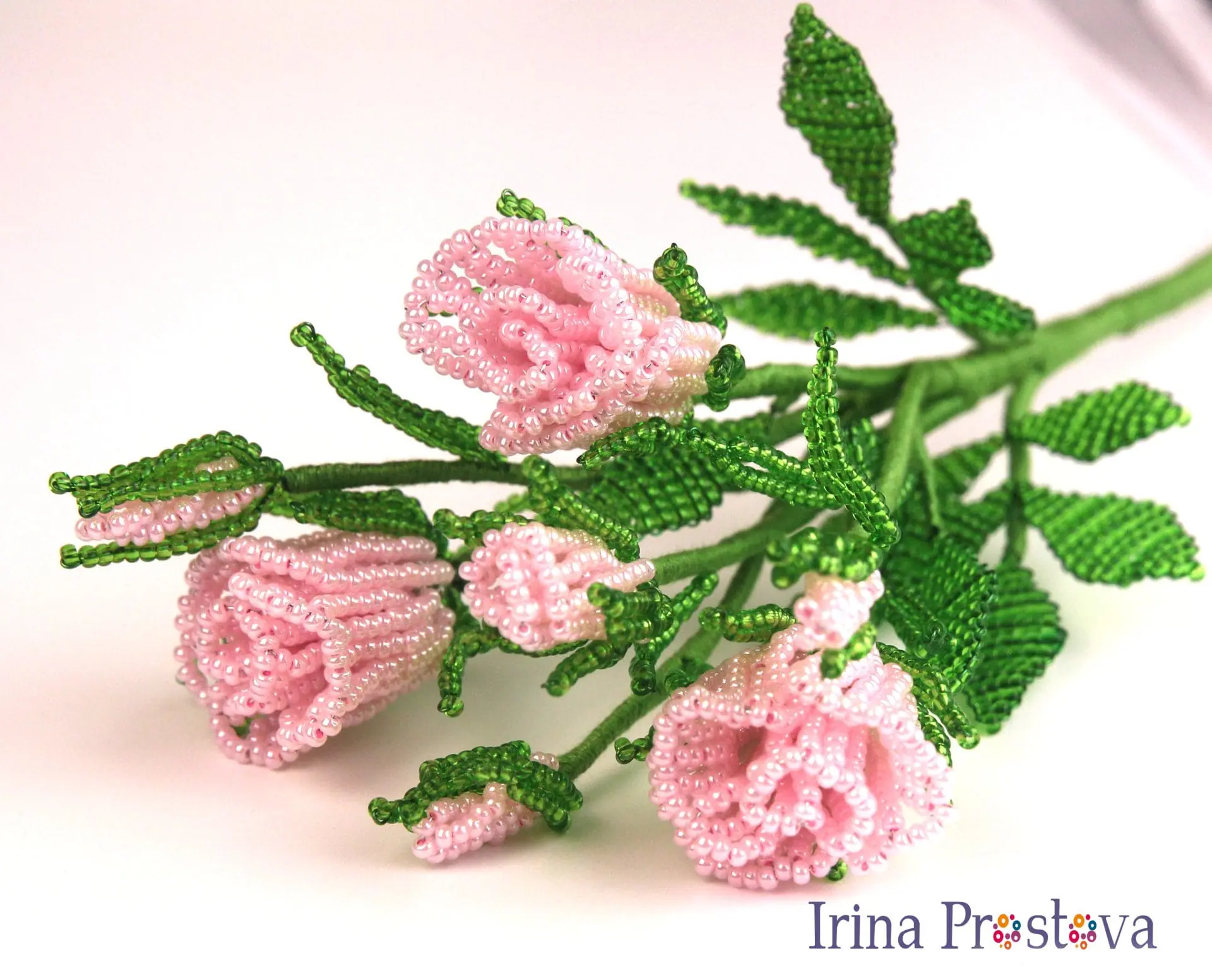 Beaded Flower pattern rose, lavender - Crealandia