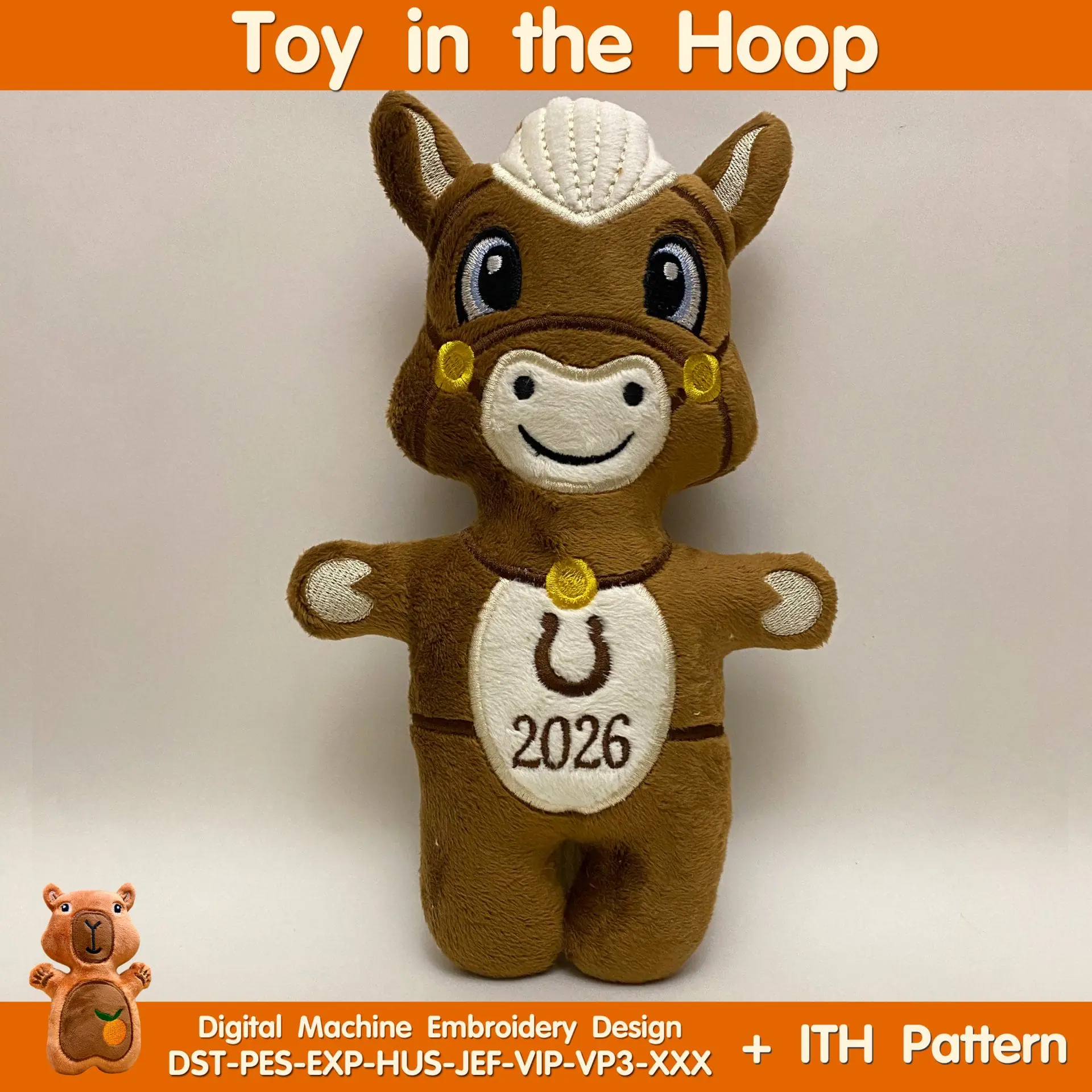 ITH pattern Horse toy In The Hoop machine embroidery design