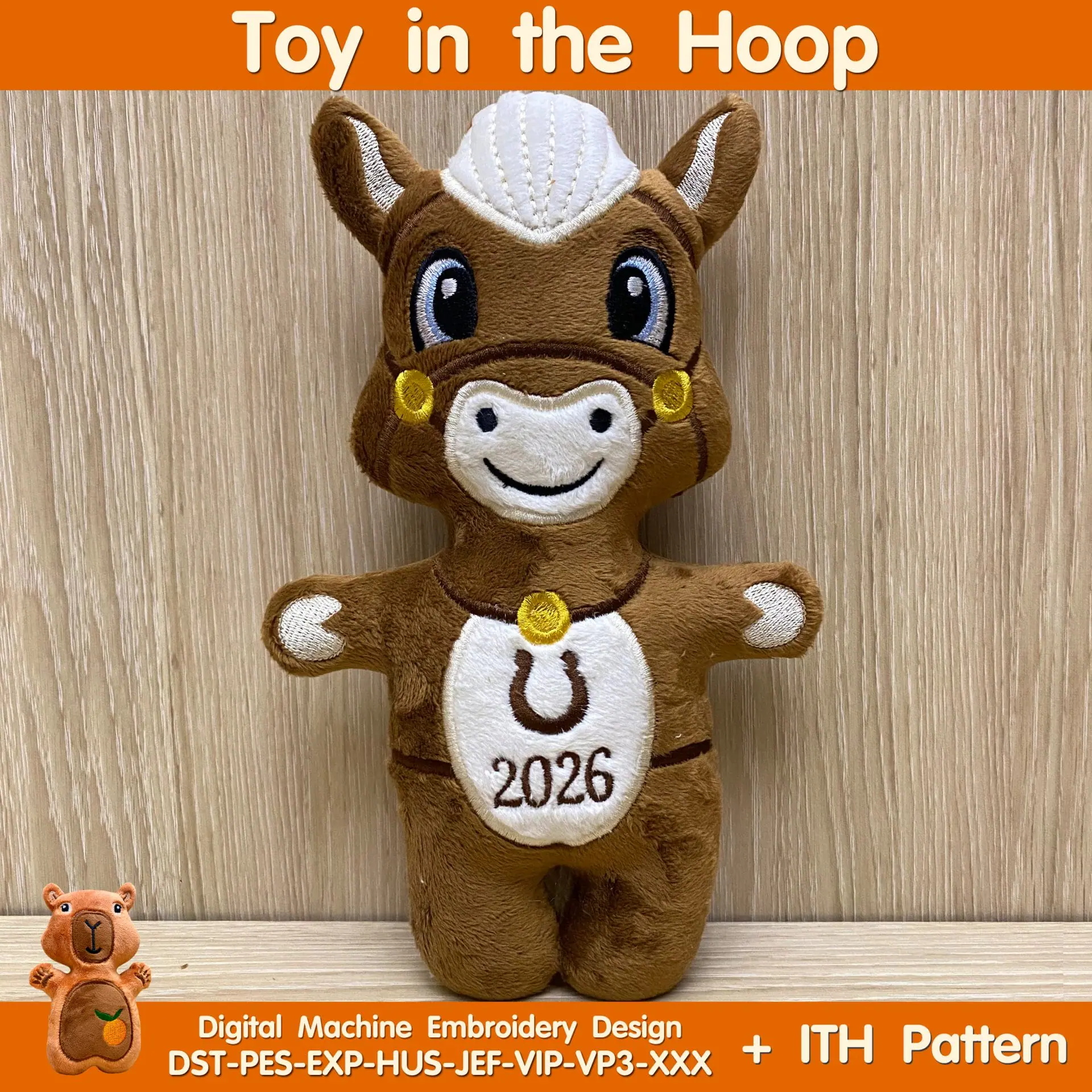 ITH pattern Horse toy In The Hoop machine embroidery design