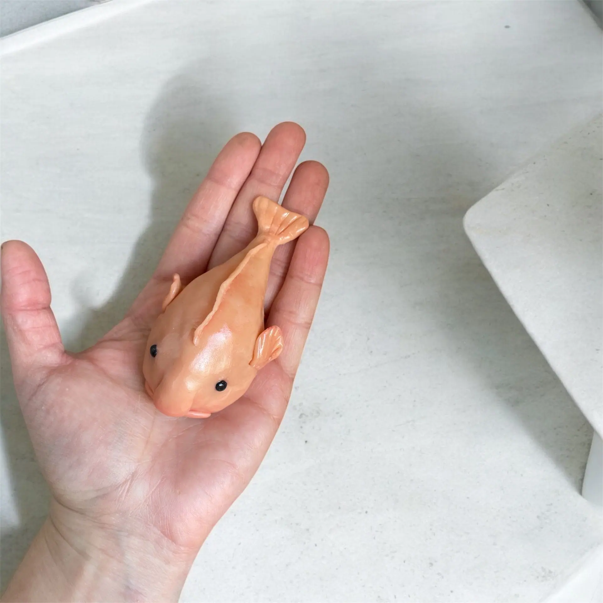 Blobfish, handmade polymer clay figurine - Crealandia