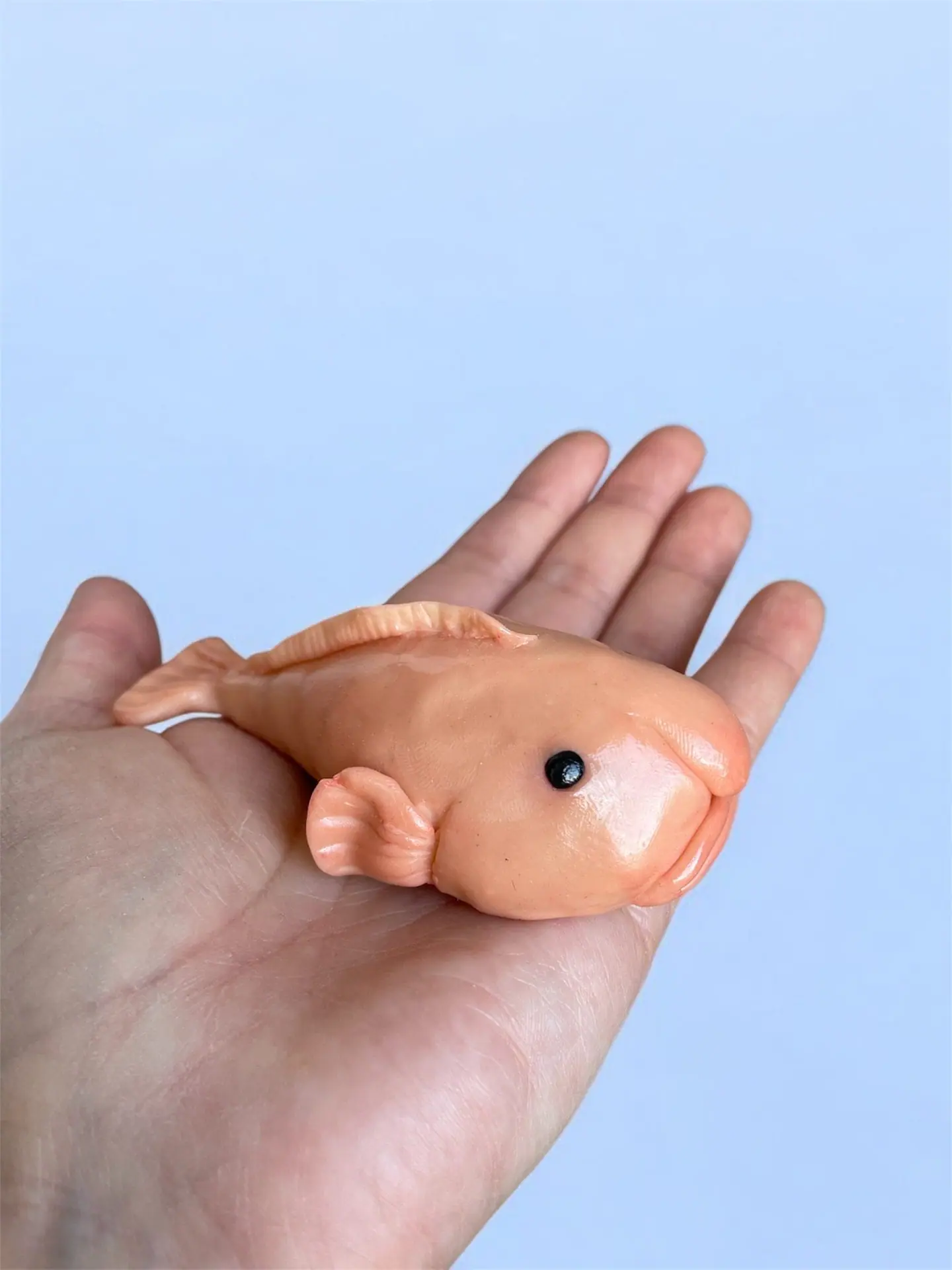 Blobfish, handmade polymer clay figurine - Crealandia