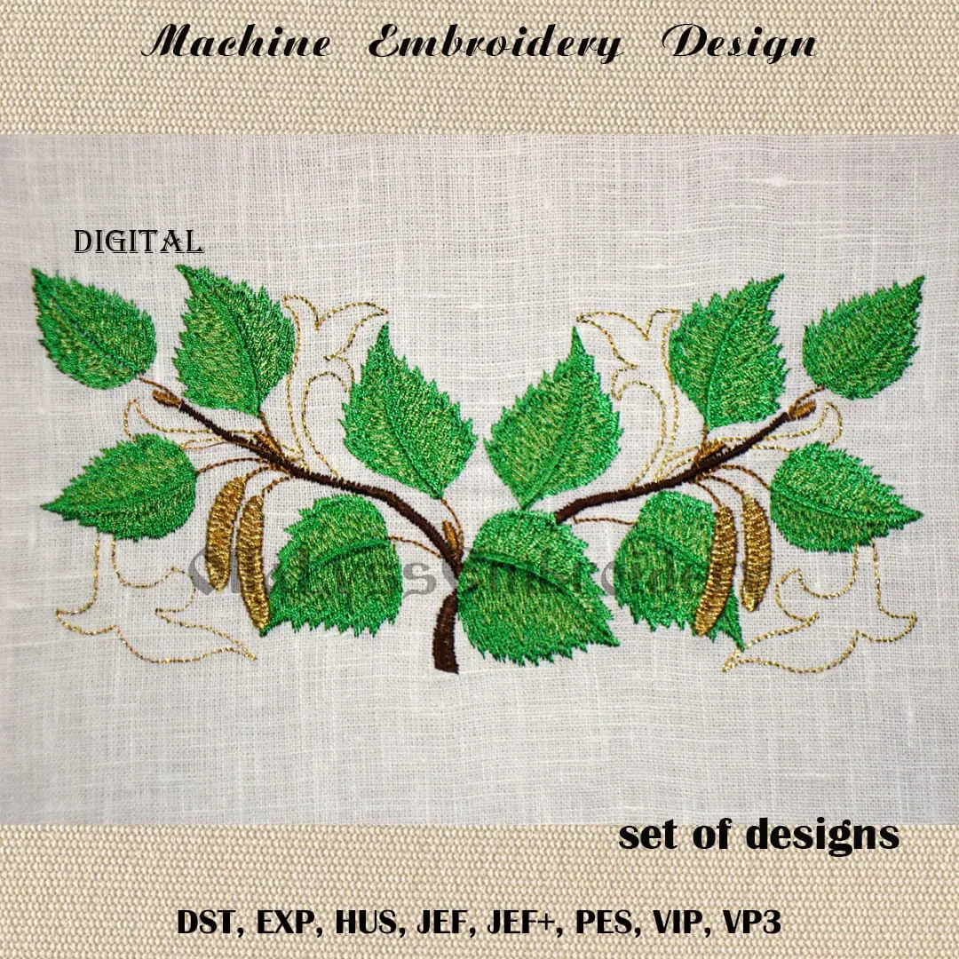 Birch Tree Branches set of embroidery designs