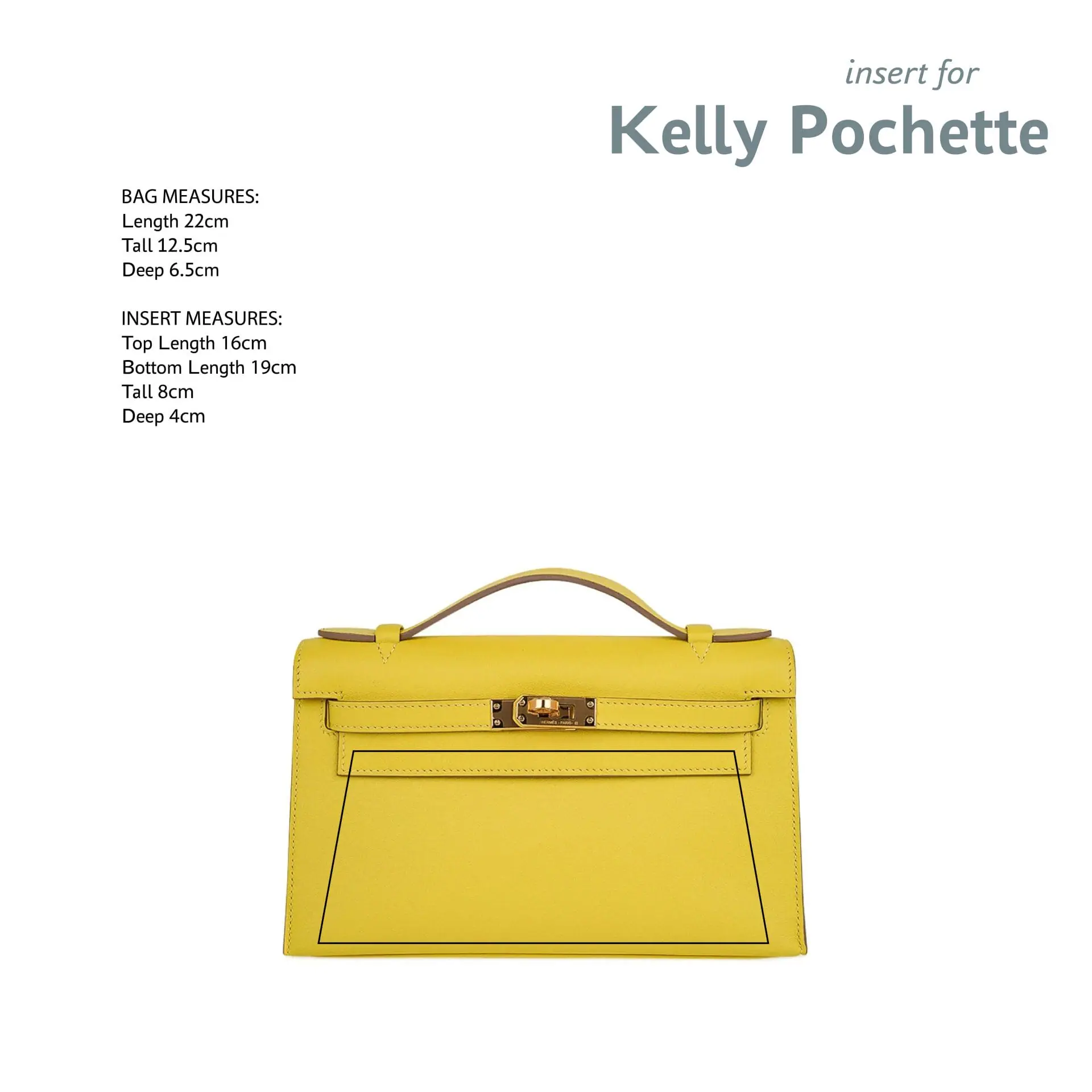 Kelly Pochette linen purse insert - Crealandia
