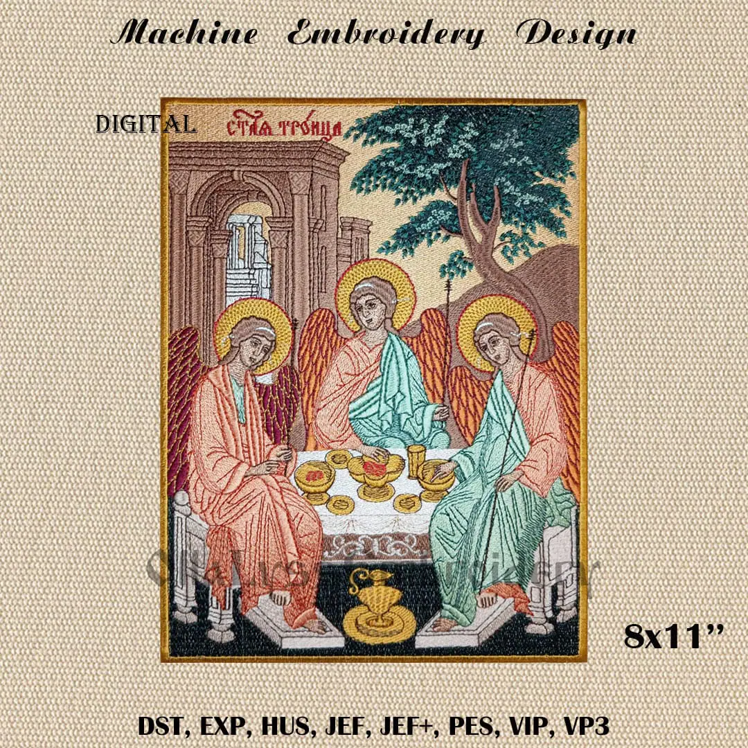 The Holy Trinity embroidery design